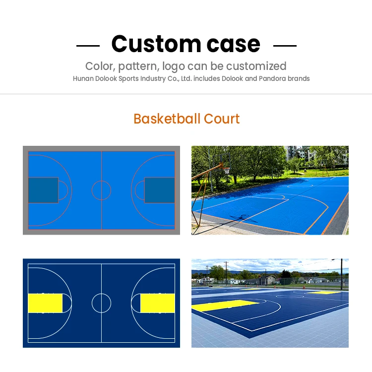 Half Basketball Court Backyard - Durable & Removable Flooring