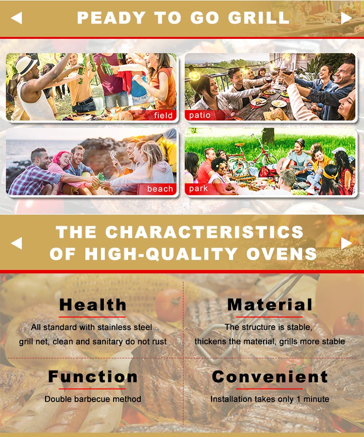 3 Layers Tower Vertical Barrel Outdoor Camping Barbecue Grill 3 In 1 Smokeless Charcoal Bbq ...