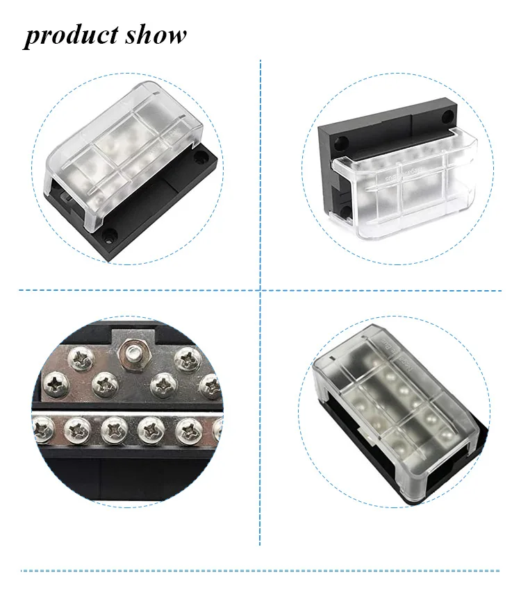 12 Way Negative Bus Bar Modular Power Distribution Block Fuse Block Holder 32v 100a For Car ...