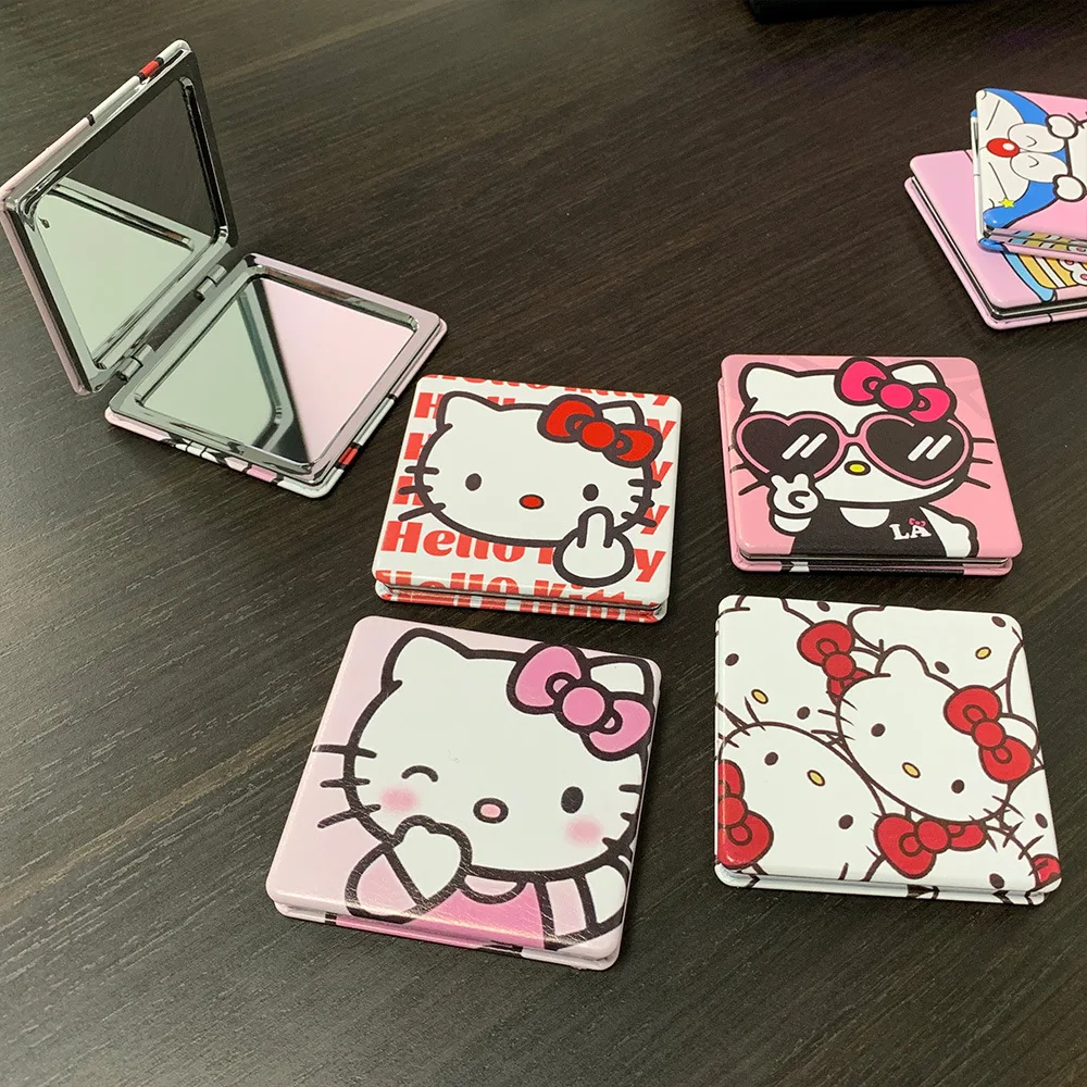Labubu Small Student Makeup Mirror Folding Double-sided Cartoon Pattern ...