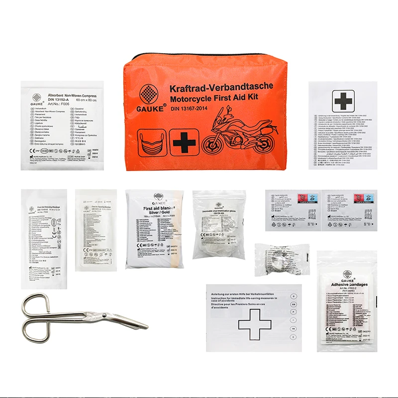 Din13167 Motorcycle First Aid Kit Auto Roadside Vehicle Outdoor Car ...