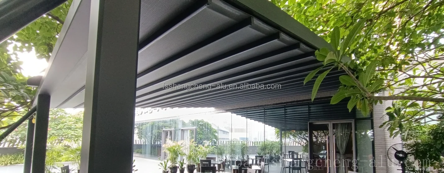 Motorized Retractable Folding Roof Pergola - Smart & Durable