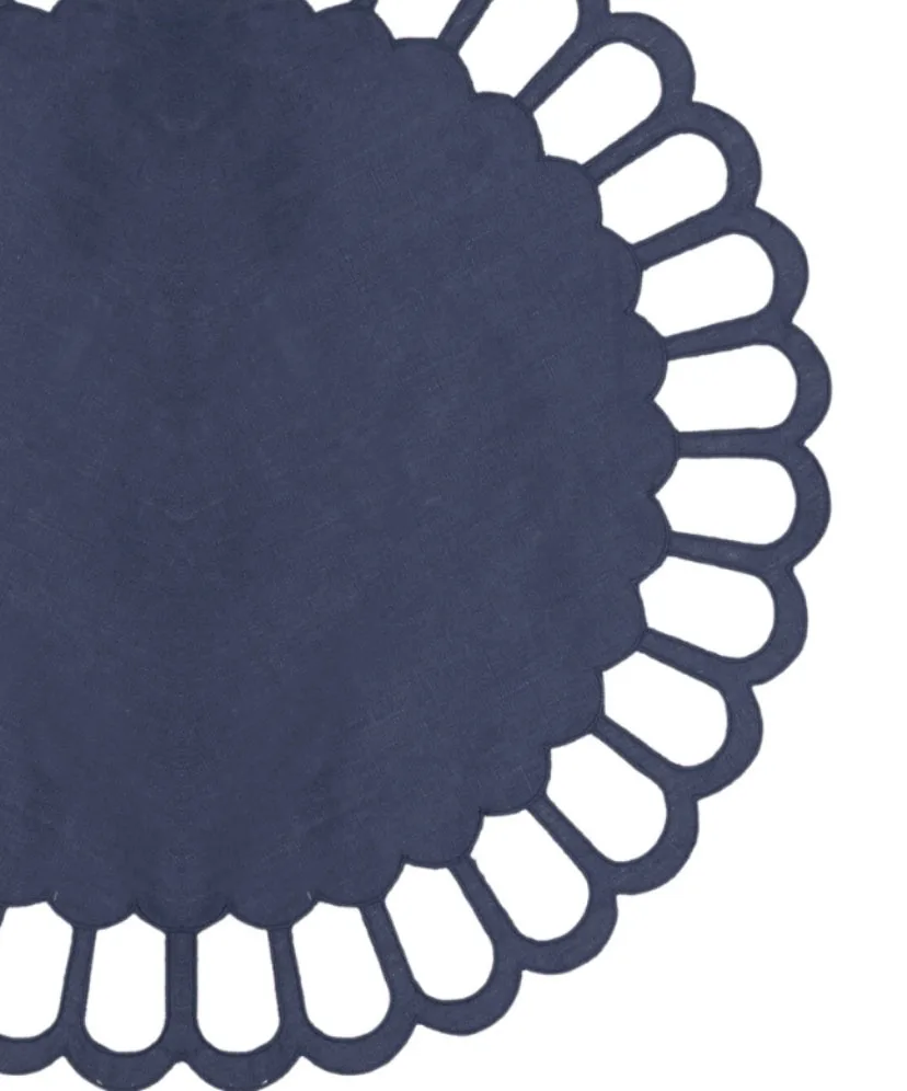 Custom Cutout Design Cocktail Napkins Scallopped Border Beverage Napkin ...