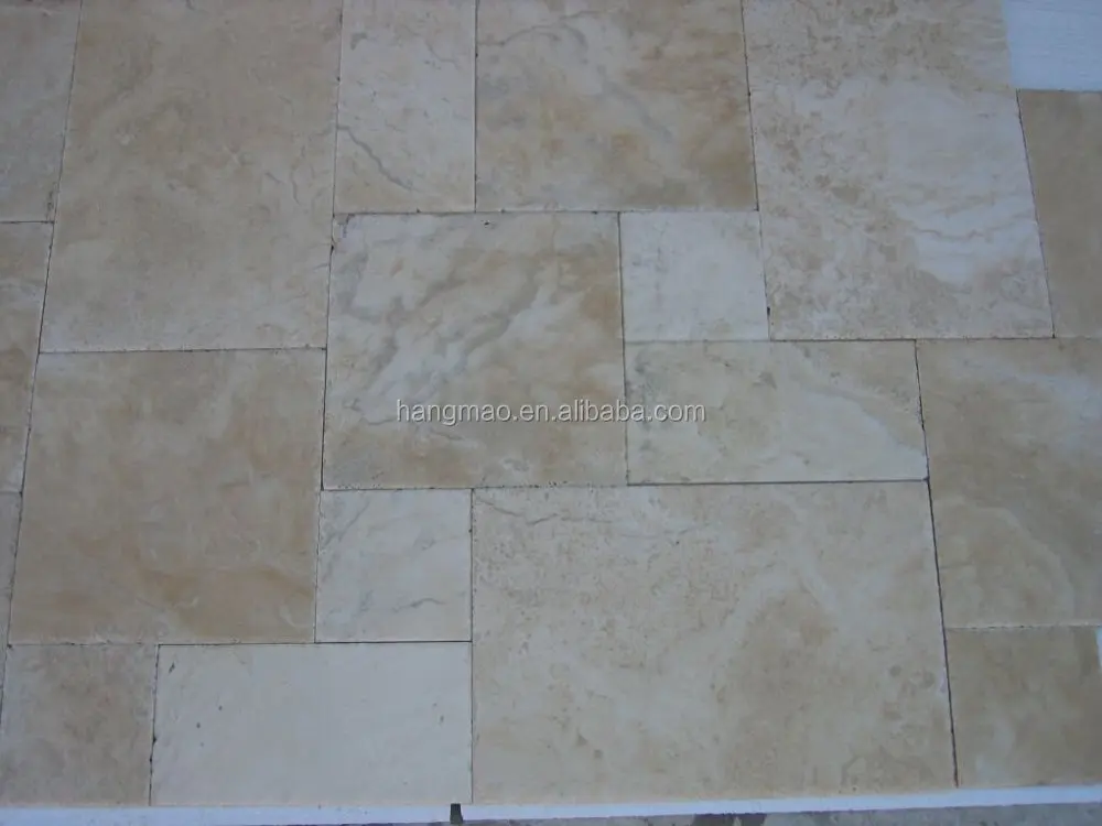 Brushed Surface French Pattern Design Coffee Travertine