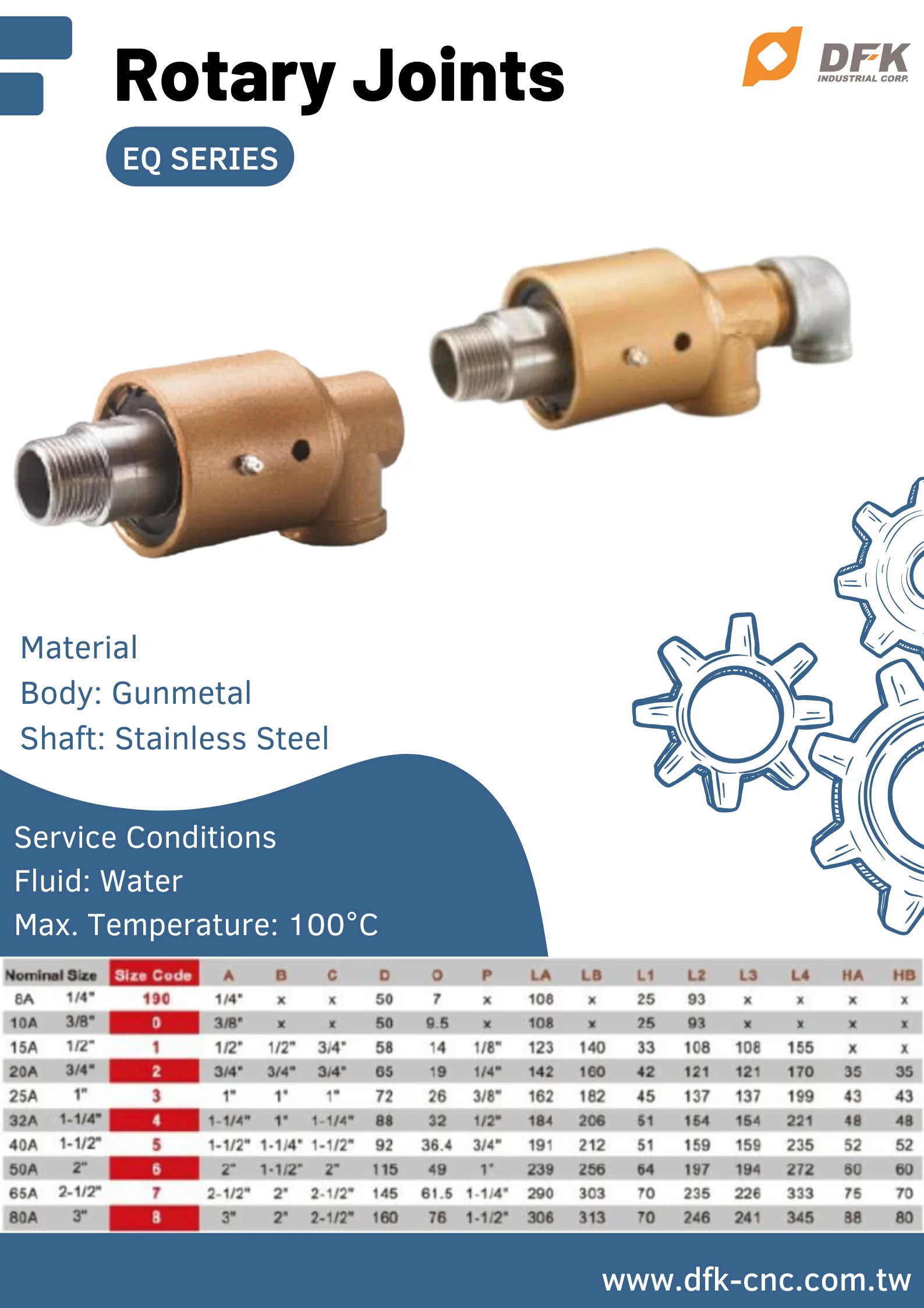 Taiwan Swivel Joint Eqa Water Rotary Joints Tw - Buy Rotary Water ...