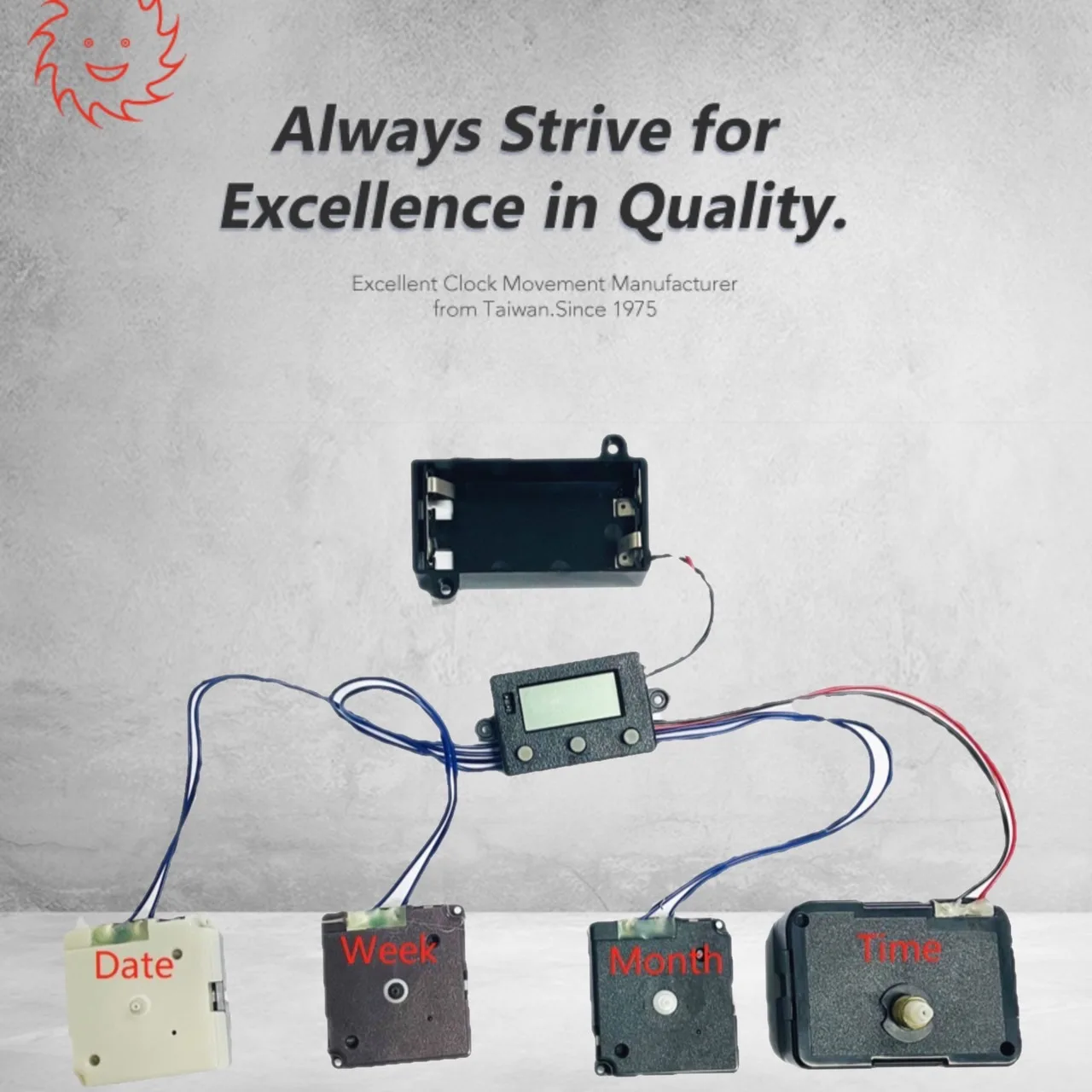 Young Town Perpetual Calendar Clock Movement C2-c Module - Buy ...