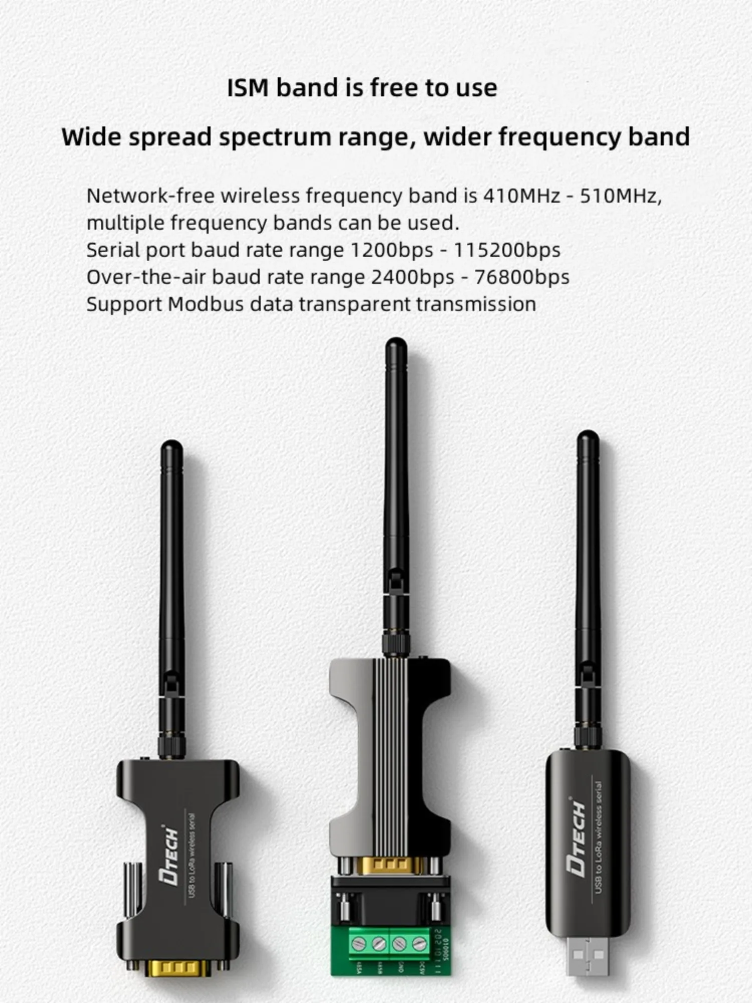 DTECH RS485 to LORA Wireless Data Transceiver for Smart Cities