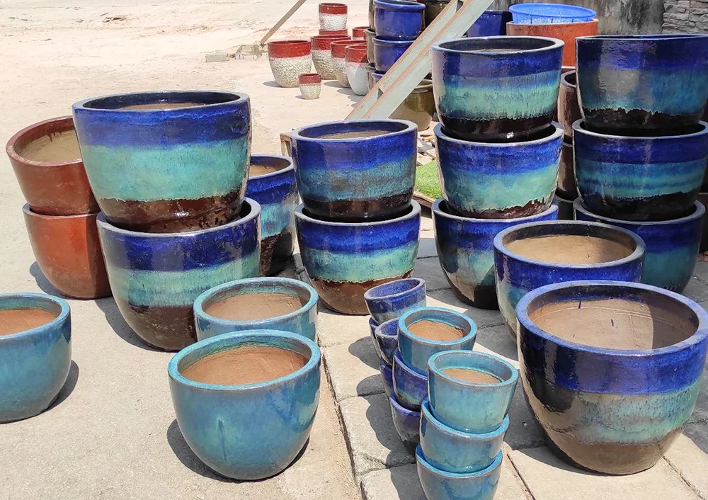 Large Outdoor Pots by Thai Viet Pottery - Durable & Stylish