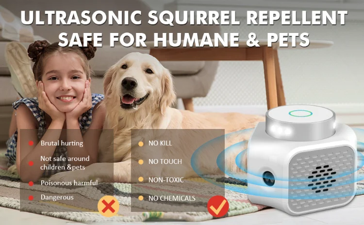 Ultrasonic Rodent Mouse Repellent With Flash Light Effective Control ...