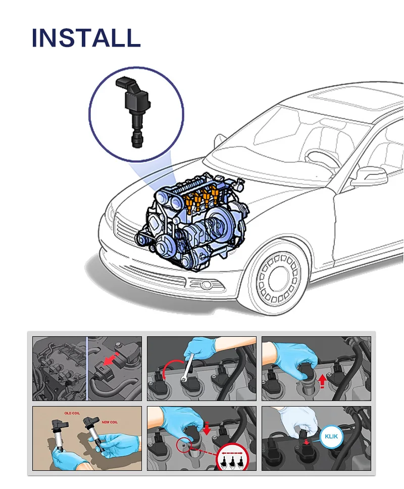 Genuine Japan Brand NGK Ignition Coil U5395 49168 OEM 12137575010 for ...