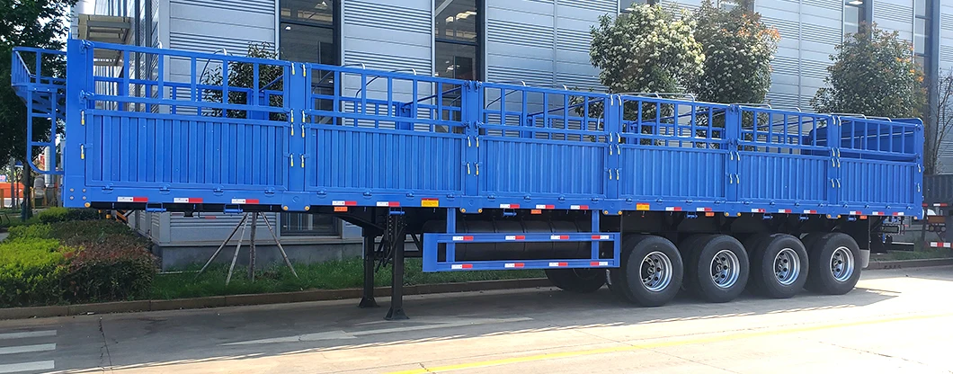 30-100 Tons Cattle Livestock Trailer 3-6 Axles Cargo Animal Transport ...