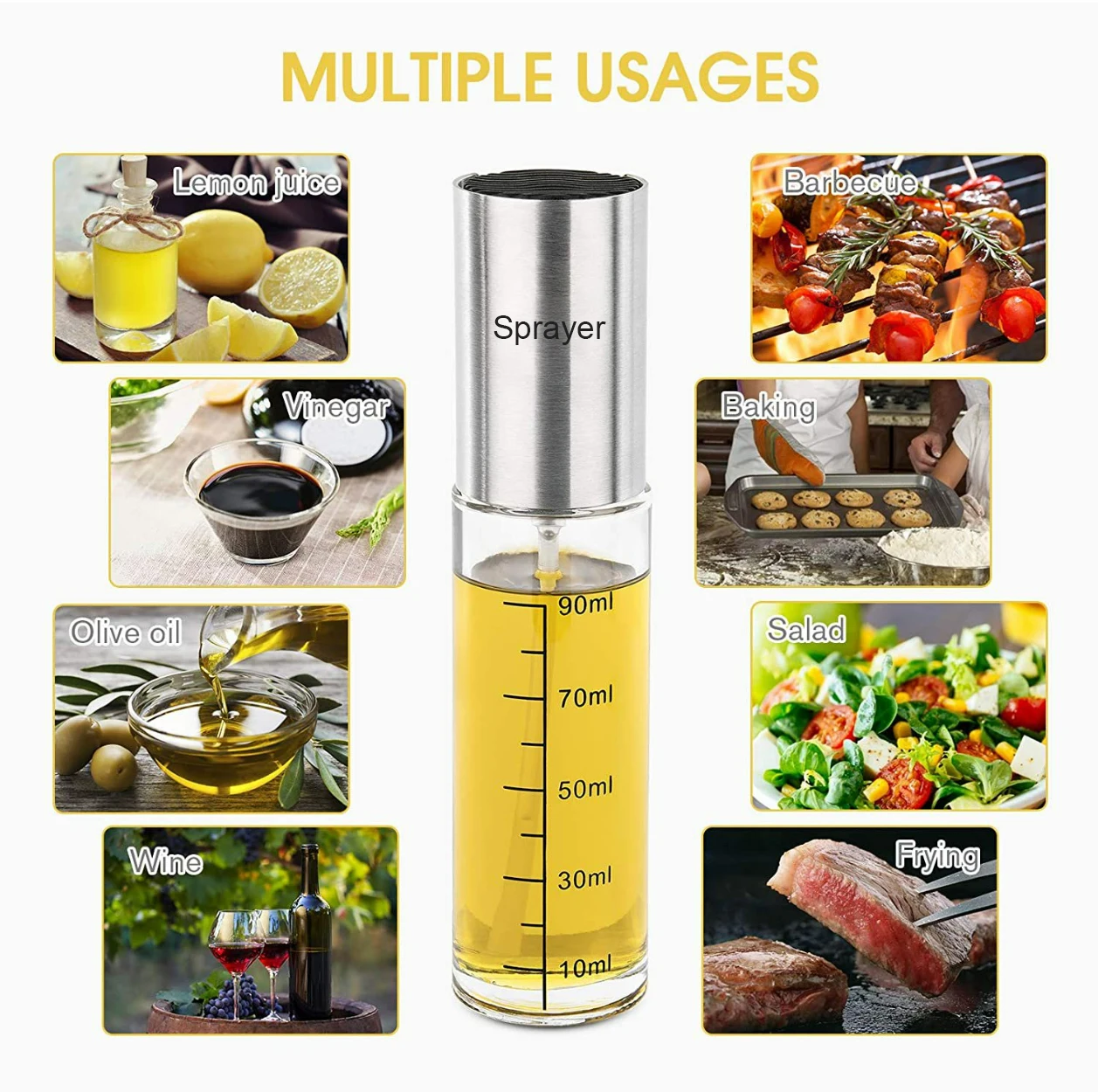 Kitchen Home Gadgets Tools Barbecue Sprayer Grilling Oil For Cooking ...