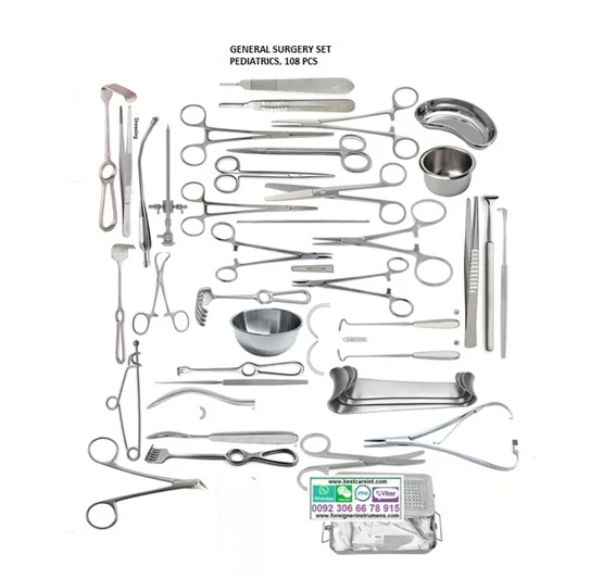Surgical Instruments Set 108 Pieces Pediatric General Surgery ...