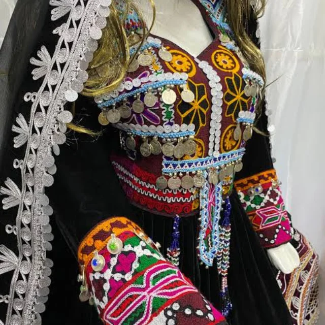 Antique Afghani Vintage Kuchi Tribal Dress With Hand Embroidery & Old ...