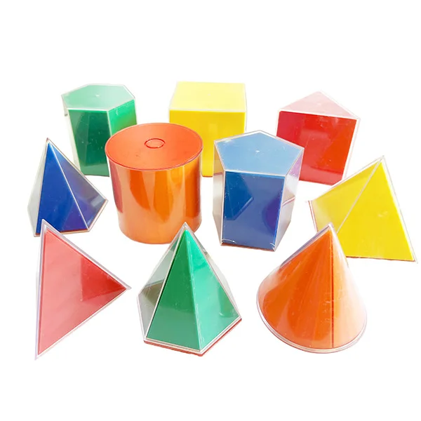 10pcs 2D/3D Folding Geometric Shapes for Educational Fun