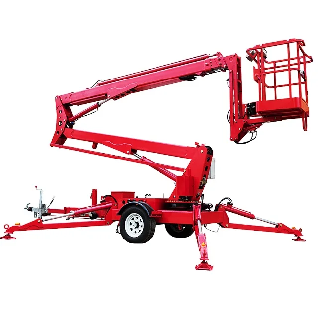 High Quality 45.60ft Tow Behind Articulated Boom Lift Cherry Picker ...