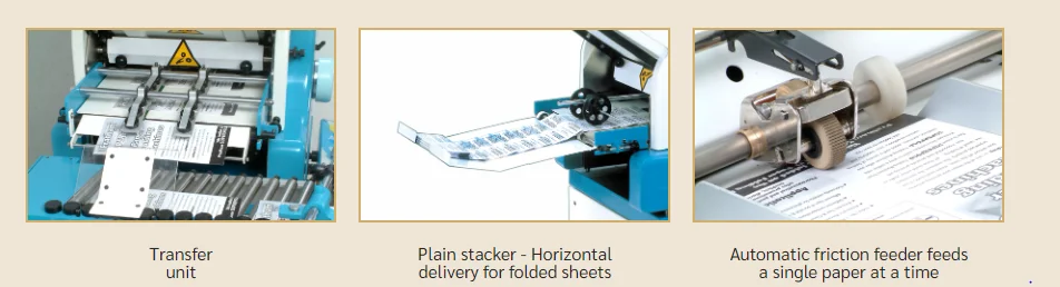 Suction Feed 6 Fold Paper Folding Machine With Double Sheet Detector ...