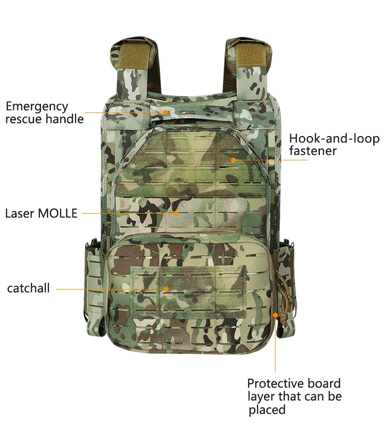 1000d Polyester Plate Carrier - Tactical Vest with Molle
