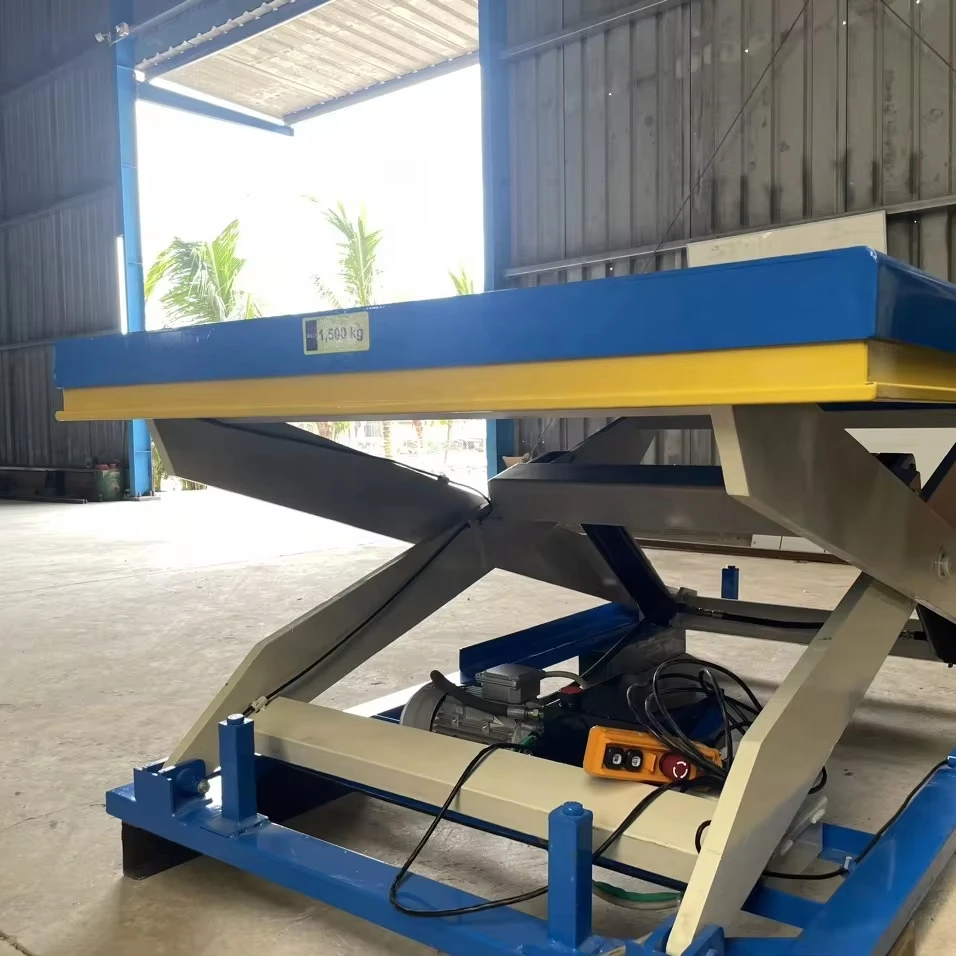 For Sale 1 Ton Electric Hydraulic Scissor Lift Table Pedestrian ...