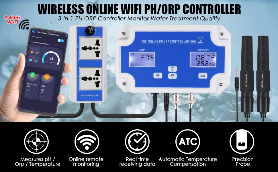 Smart Ph Orp Redox Controller Tester With Monitoring And Dosing ...