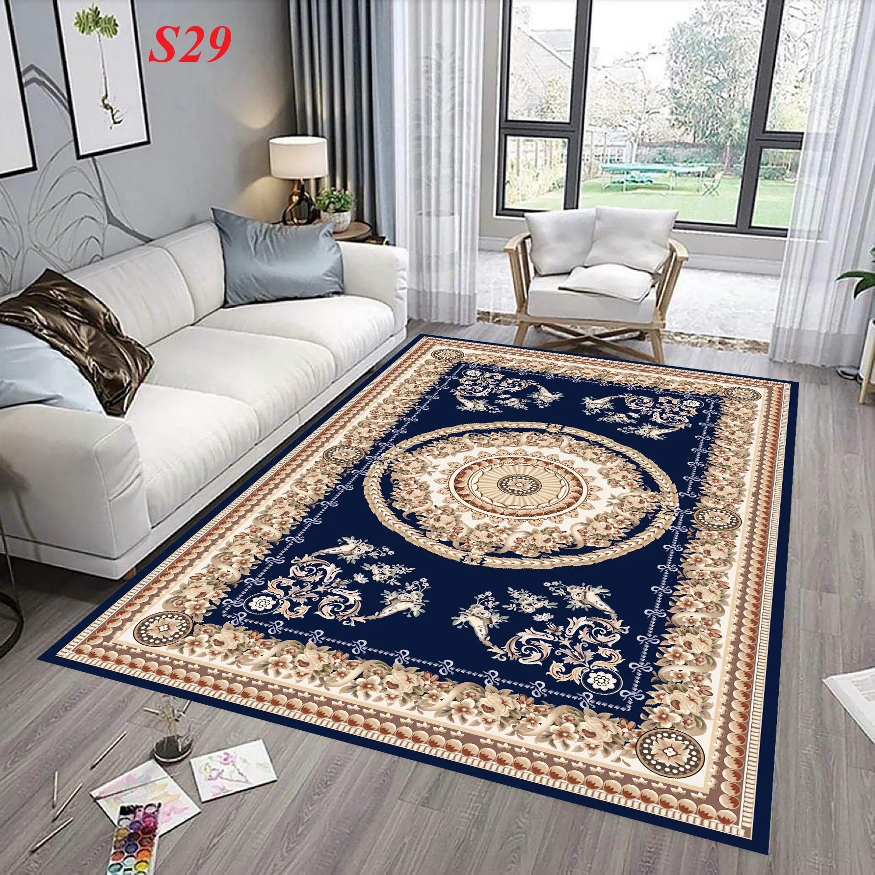 Modern Luxury Carpet With 3d,5d Motifs Sharp Printing Technology For ...