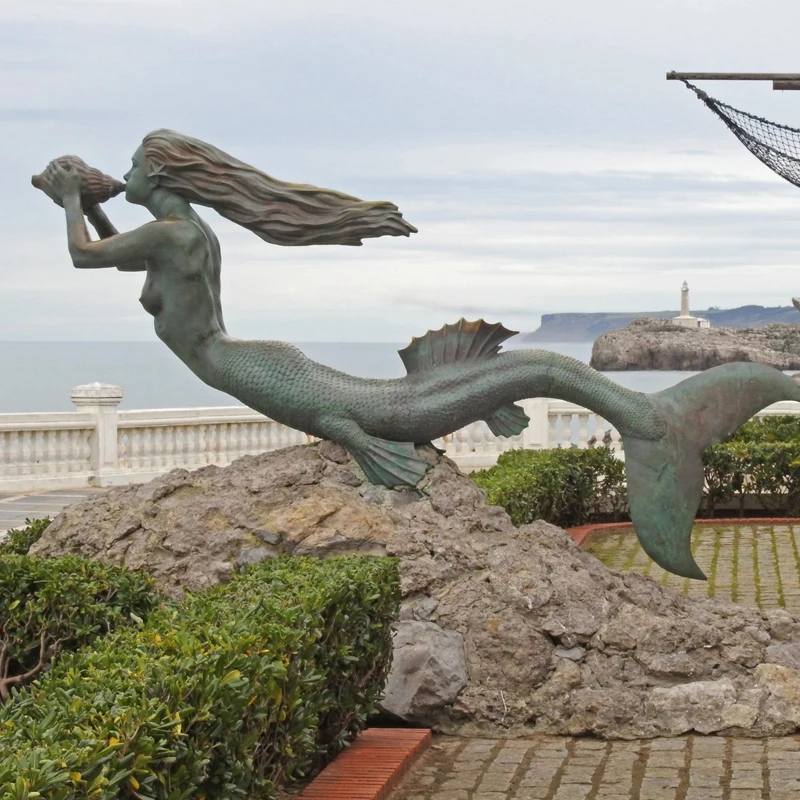 Outdoor Garden Life Size Bronze Mermaids Of Earth Sirena Magdalena ...