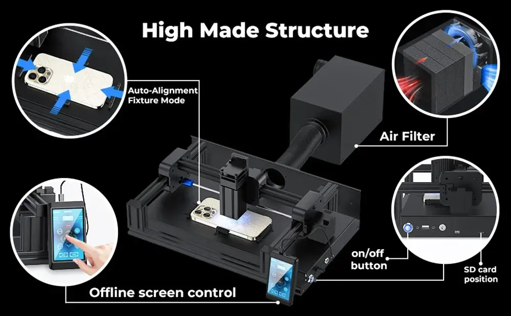 Mobile Back Glass Removal Laser Machine for iPhone 16, 15 Pro Max, 14 ...