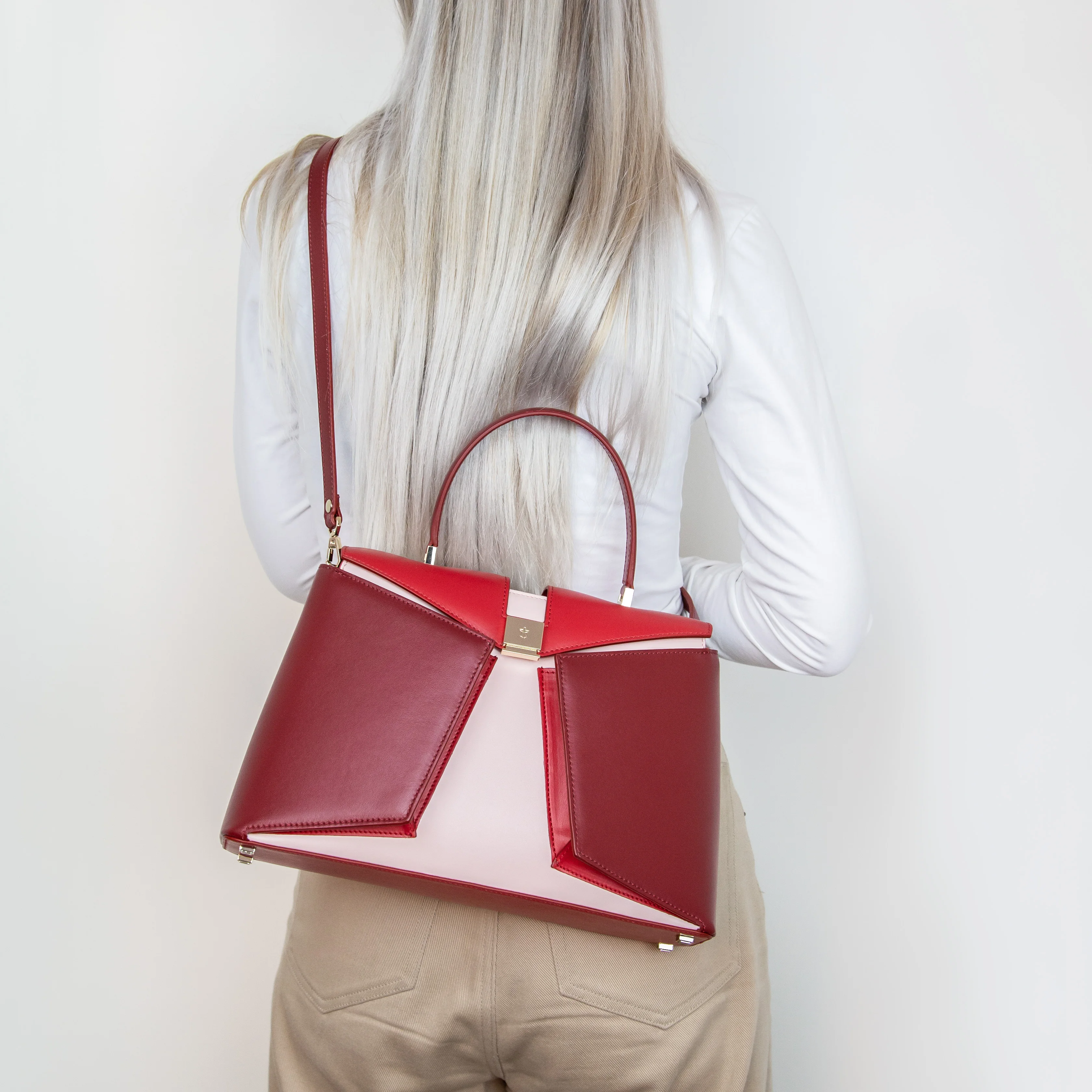 Liz Flap Red High Quality Italian Handmade Handbags Unique Bag With ...