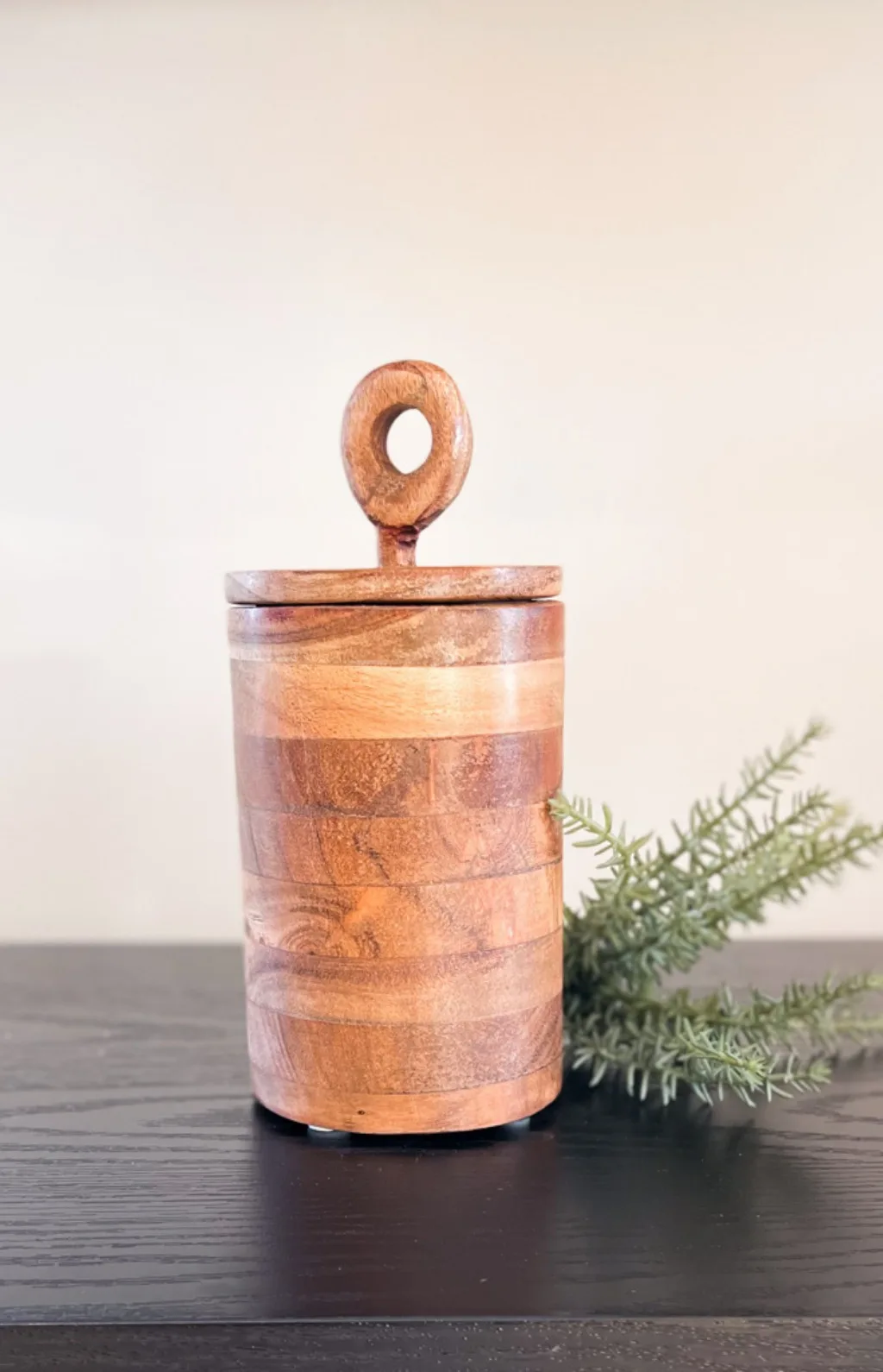 Acacia wood storage containers wood jar with lid natural canistar jars ...