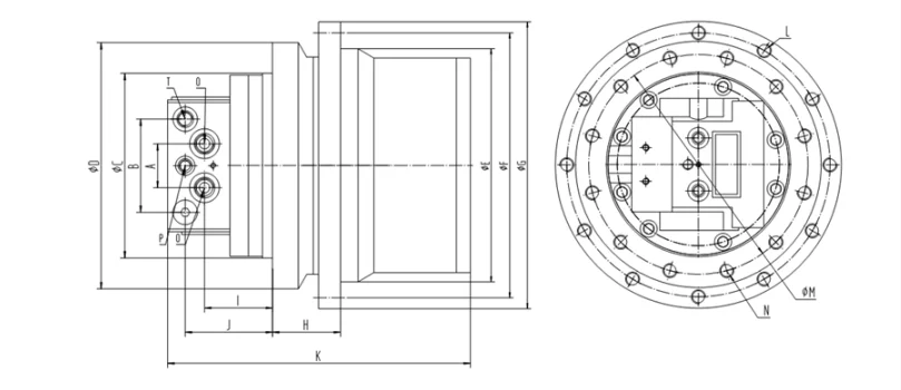 Original Supplier Excavator Hydraulic Final Drive Assy Tm06 Series ...