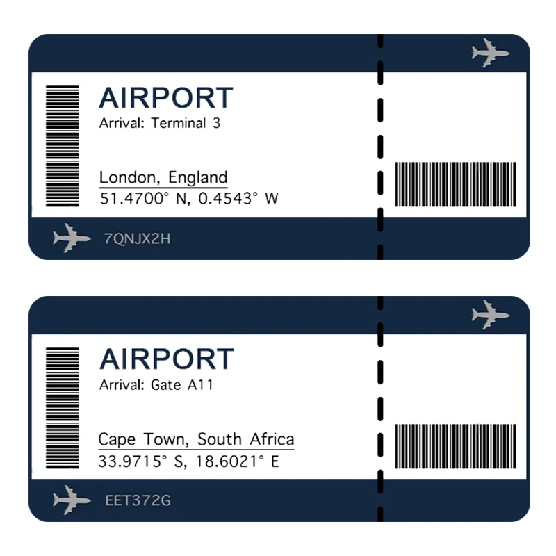 Editable Airline Boarding Pass Ticket Template - Surprise Trip