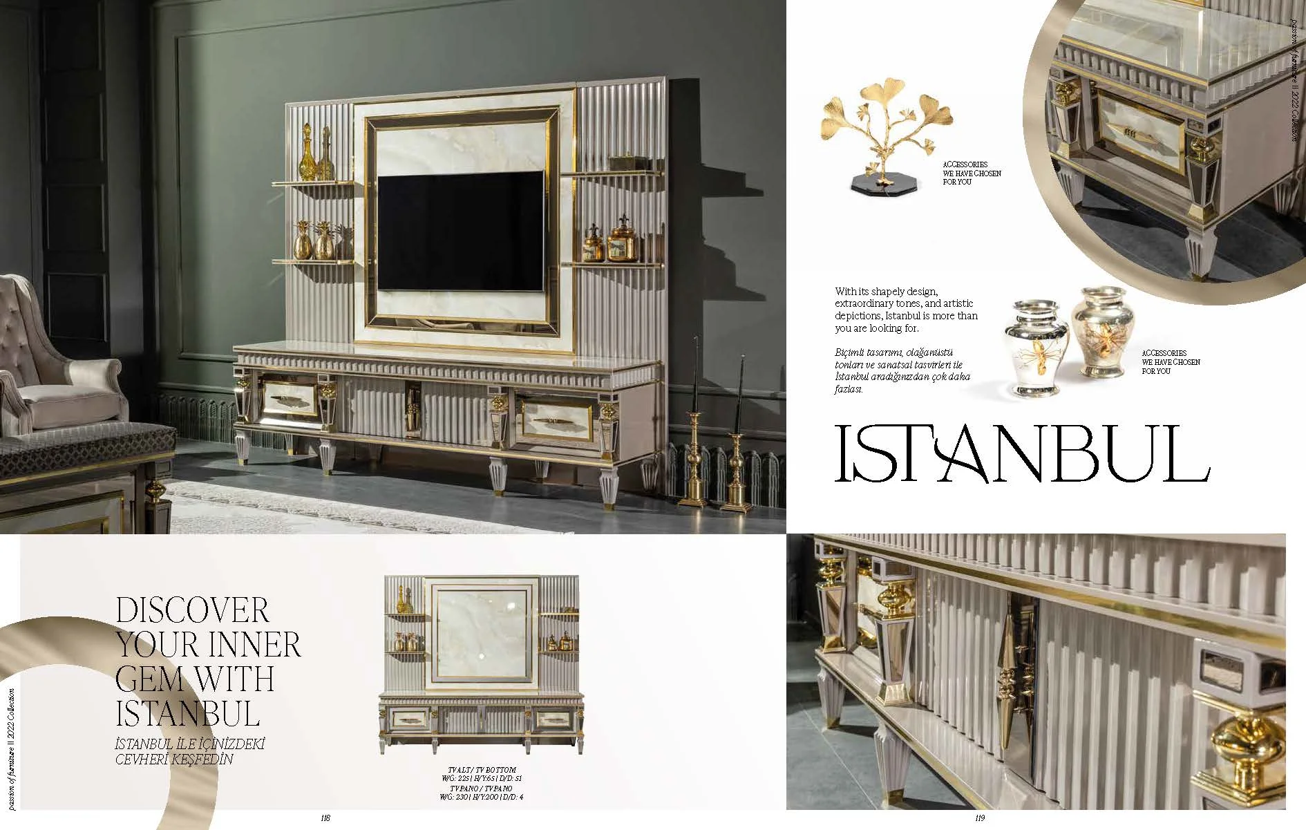 Luxurious Bedroom Furniture Set from Turkey - Customizable