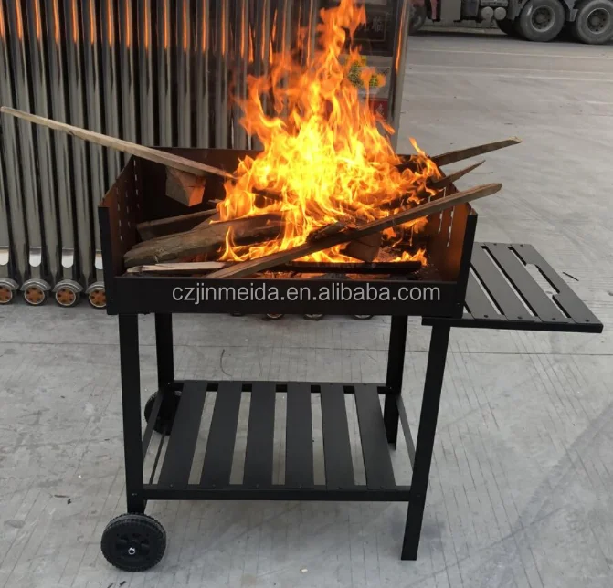 High Quality Outdoor Wood Burning Steel Trolley Charcoal Bbq Grills for ...