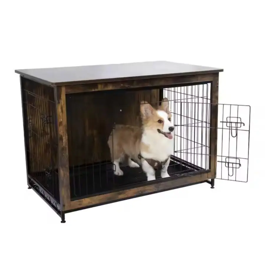 Modern Style Wood Dog Kennel Pet Puppy Cages Wood Luxury Dog Crates ...