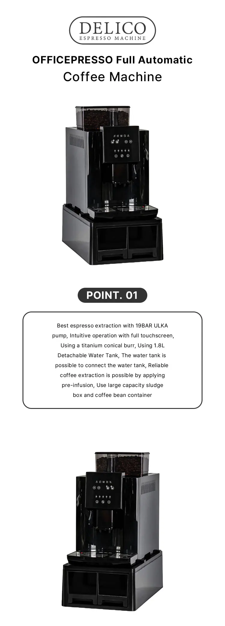 DELICO OFFICEPRESSO Full Automatic Electric Coffee Machine Best ...