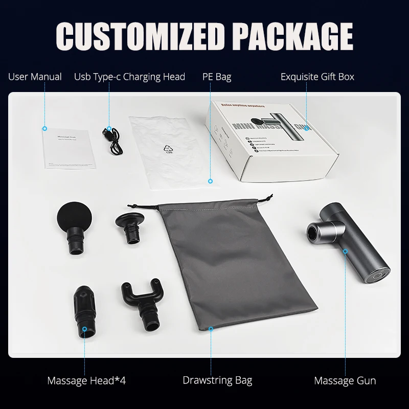 High Quality Portable Smart Massage Fascia Gun Mini Smart Portable ...