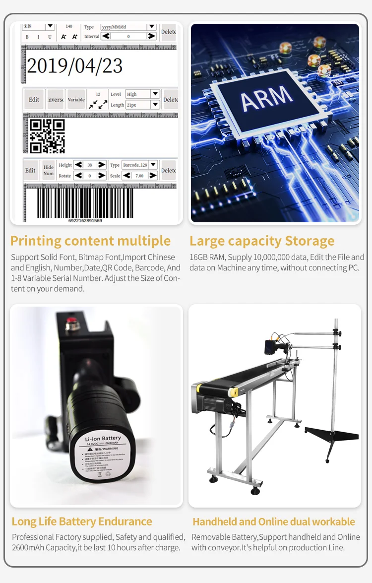 Plastic Bottle Expiry Date Printer Portable Printer Logo Handheld ...