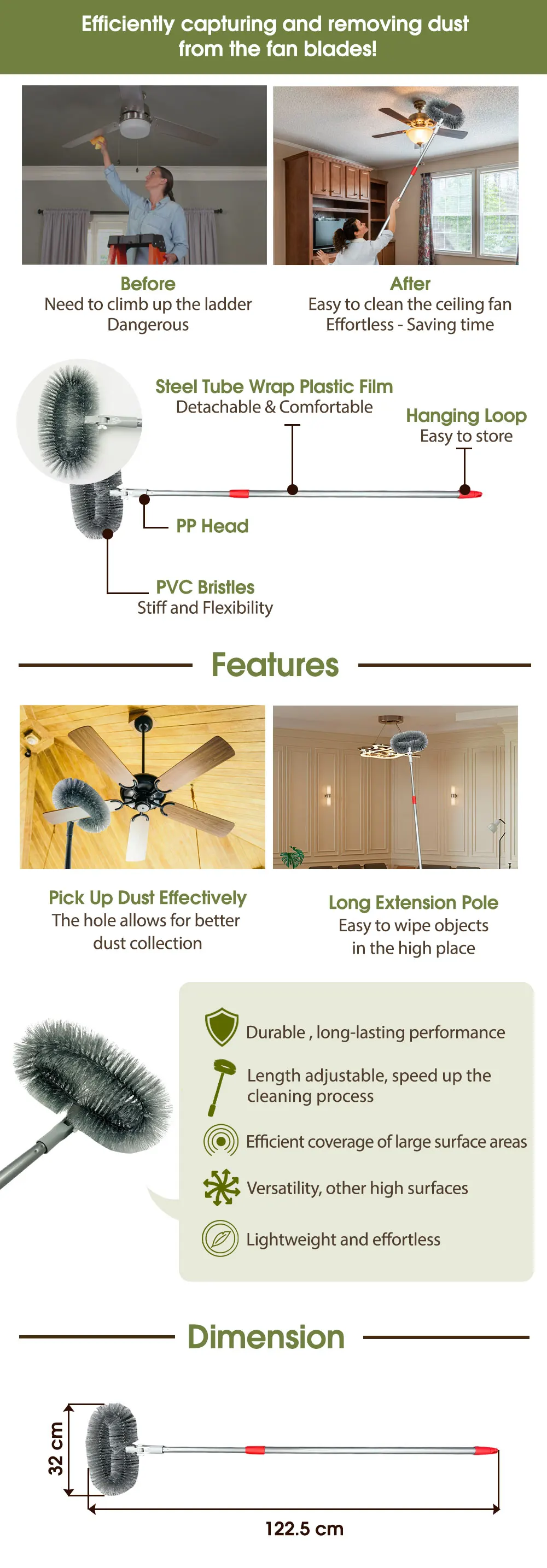 Made In Malaysia Ceiling Fan Brush With Extension Pole - Buy Wholesale ...