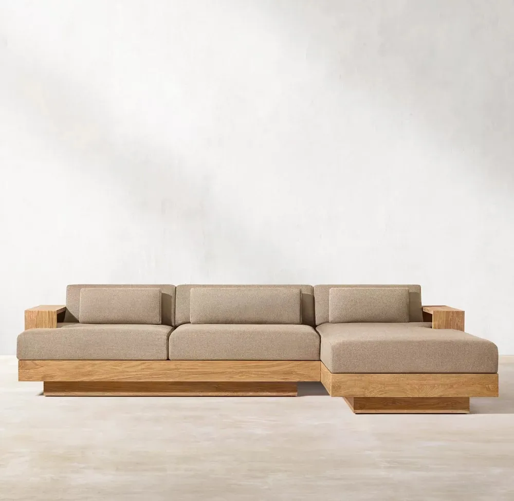 Luxury Outdoor Teak Sofa Set - Perfect for Gardens & Patios