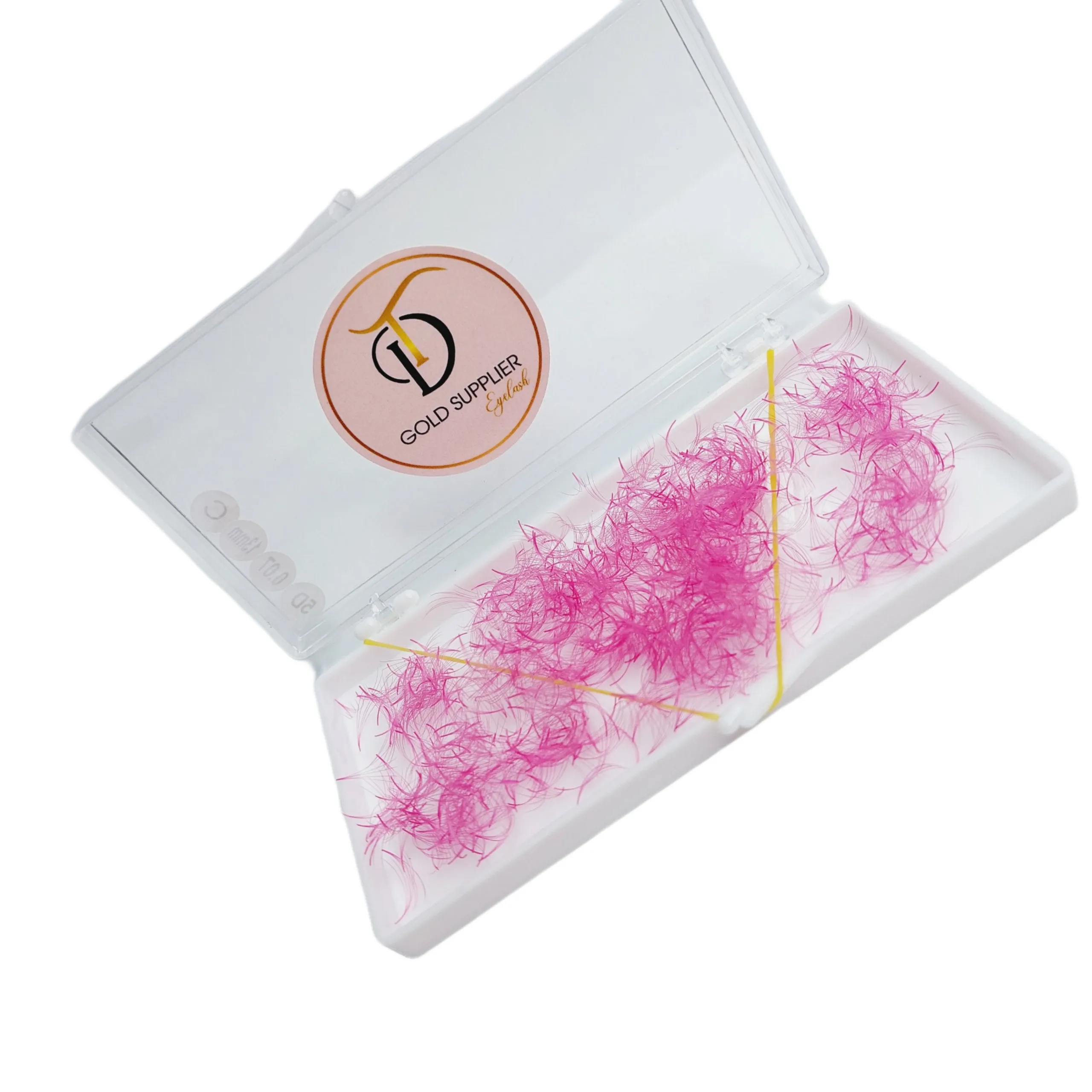 Td Lashes - Premade Pink Color 2d - 14d Hand Made With Custom Logo ...