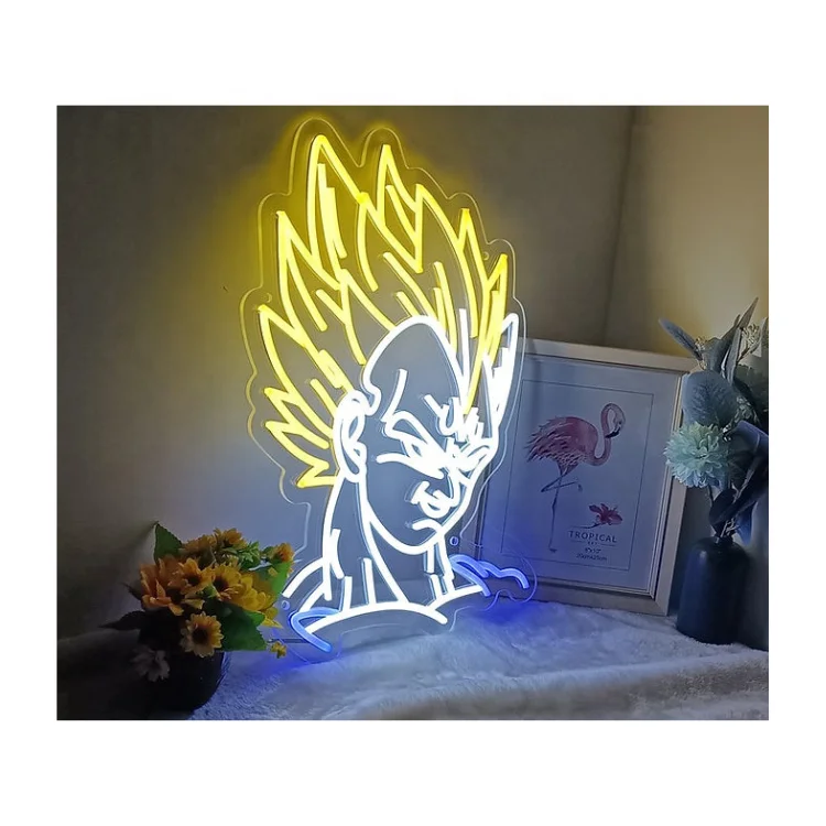 Vegeta Neon Sign Dragonball Anime Neon Sign Custom Led Neon Art Outdoor ...