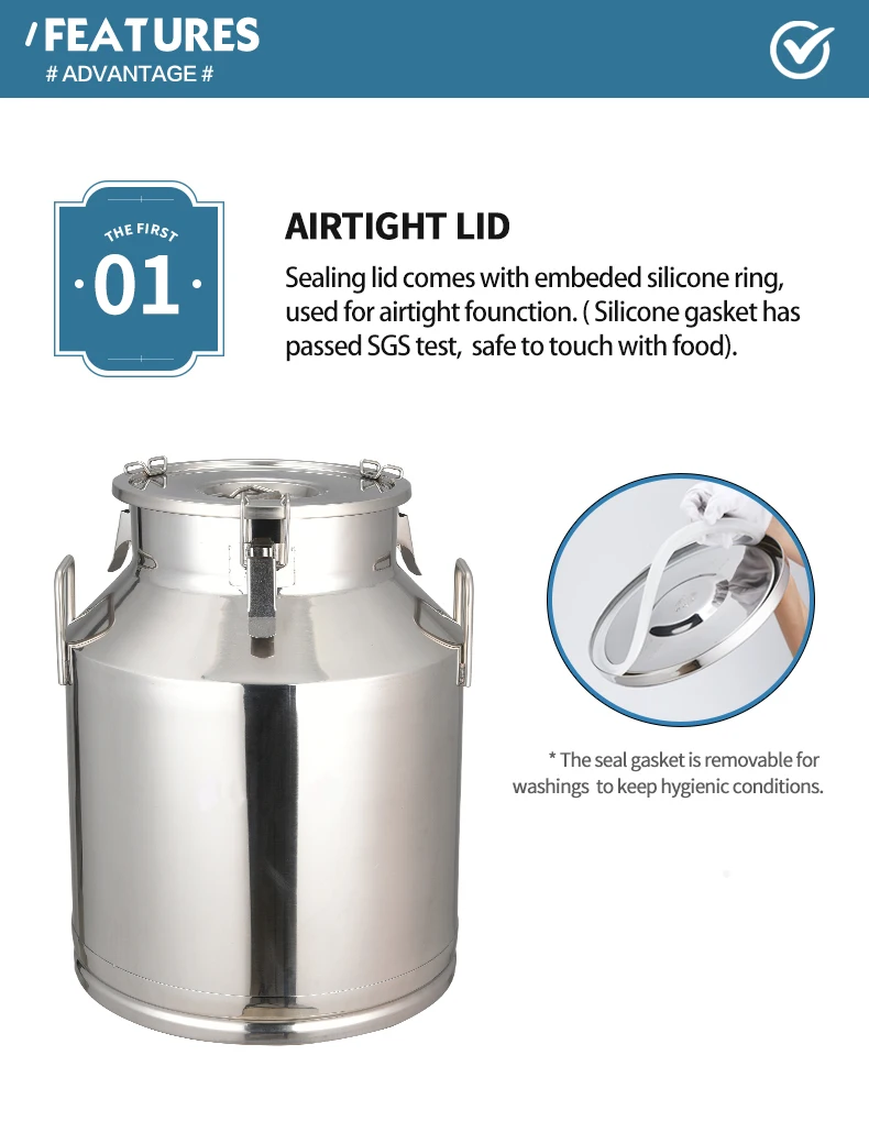 Stainless Steel Milk Containers - Durable & Eco-friendly