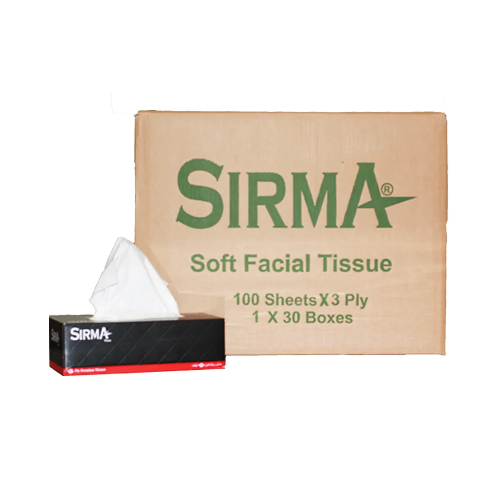 Softness At Its Best Sirma Facial Tissues 3 Ply X 100 Sheets High Quality From Uae Hot Sale