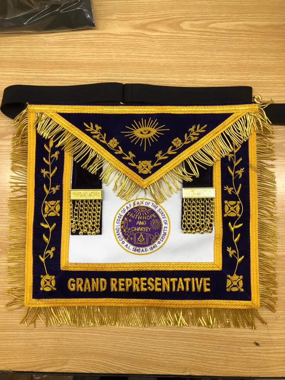 Masonic Regalia White Plain Masonic Apron Customized Hand Embroidery Custom Fabric Masonic ...
