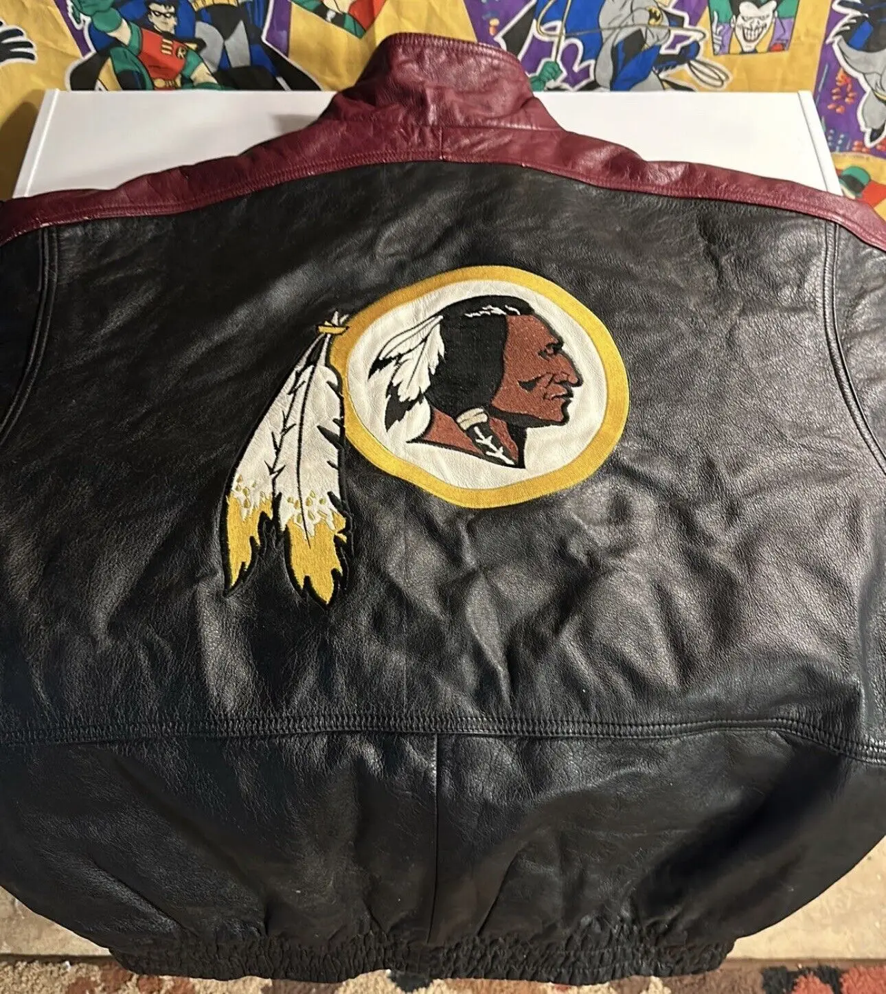 Men's Classic Vintage Washington Redskins Leather Jacket