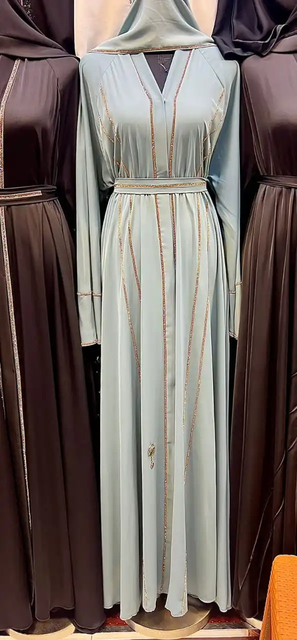2024 Dubai Beautiful Black Traditional Islamic Clothing for Women Saudi ...