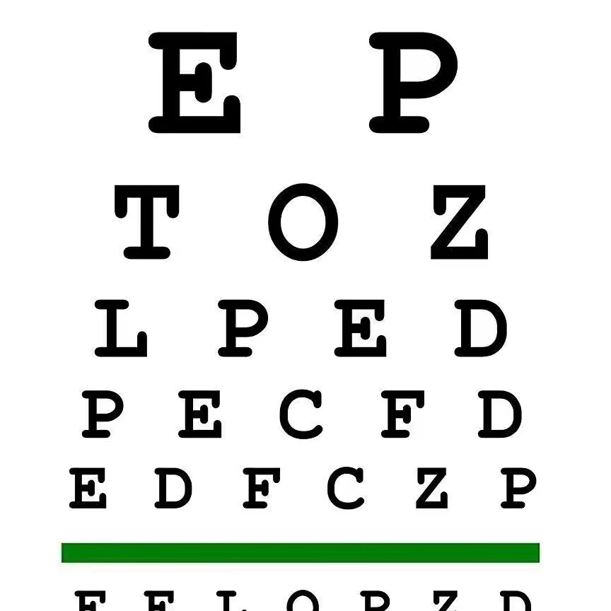 Science & Surgical Ophthalmic Snellen Eye Chart Snellen Eye Chart ...