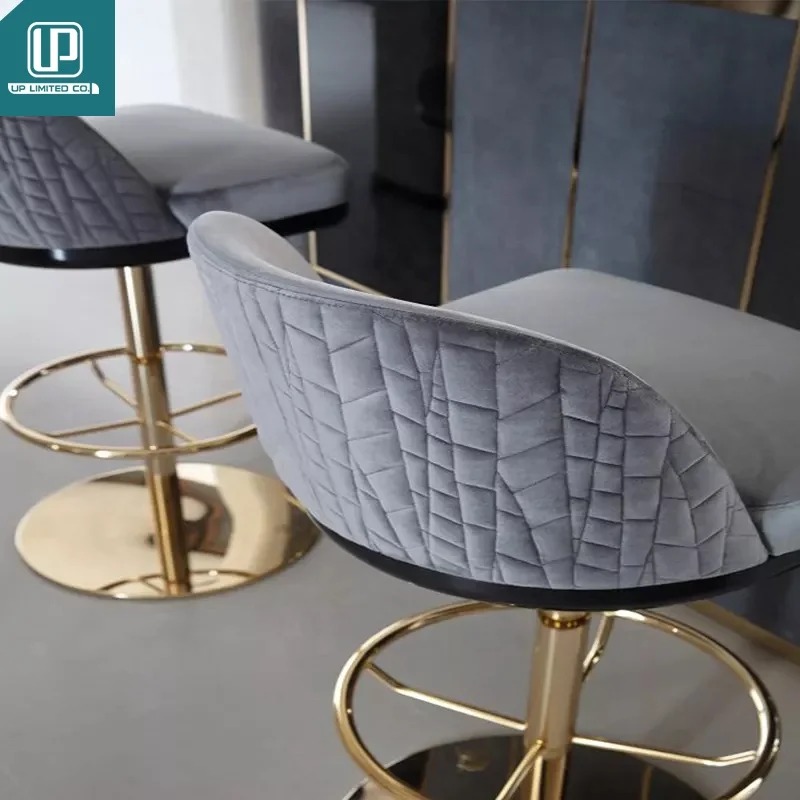 Nordic Minimalist Home Bar Furniture Iron Stainless Steel Base Grey ...