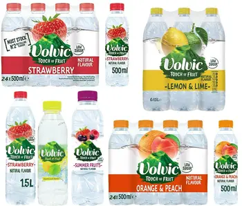 Volvic Water Touch Of Fruit Strawberry/orange & Peach/lemon & Lime ...