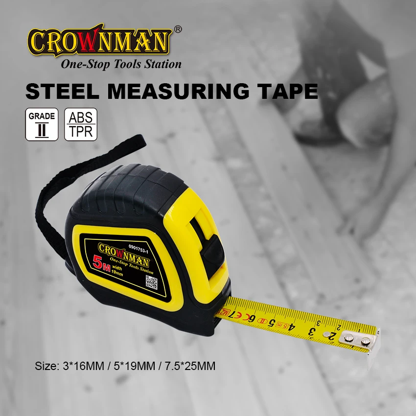 CROWNMAN Industrial Grade Steel Measuring Tape - 3m/5m/7.5m Metric ...